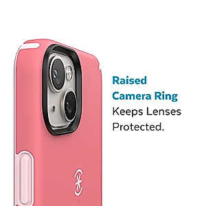 Speck iPhone 14 & iPhone13 Case- Drop Protection, Scratch Resistant, Built for MagSafe Phone Case with Soft Touch Coating - 6.1" Model, Dual Layer Case -Sweet Coral/Light Coral CandyShell Pro, 1 count