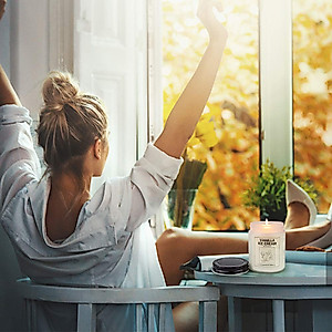 Vanilla Ice Cream and Lavender Candles for Home Scented, Aromatherapy Candle 2 pcs, Soy Wax Candle Set, Gift with Strongly Fragrance Jar Candles