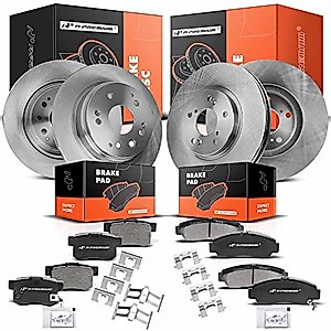 A-Premium Front and Rear Disc Brake Rotors and Pads Kit Compatible with Lexus TL 1999 2000 2001 2002 2003 12-PC Set