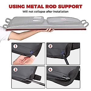 KEMIMOTO UTV Roof Bag, Overhead Storage Bag, UTV Roof Bag Large Capacity Prevent Sagging 1680D Compatible with 2014-2023 Polaris RZR XP 1000 / S 1000 Turbo 900 S Can Am Commander MAX