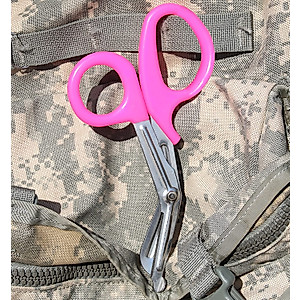 Pink Stethoscope Kit with 7.5" Nurse Scissors and Pupil Gauge Penlight - Ideal Gift for EMT, Nurse, Medical Student, Paramedic and First Responders