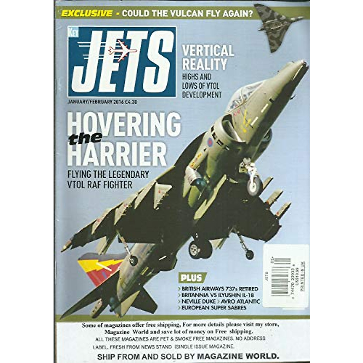 JETS MAGAZINE, HOVERING THE HARRIER * JANUARY/FEBRUARY, 2016 * PRINTED IN UK
