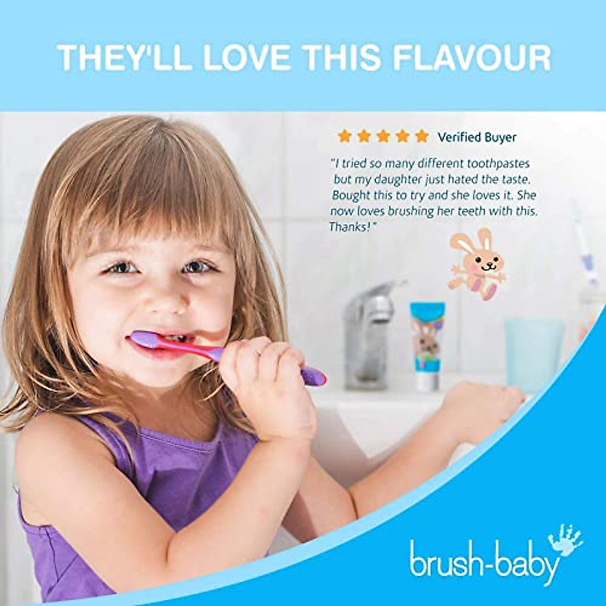 Brush-Baby Baby & Toddler Toothpaste (0-3Yrs) – Gentle Apple Mint Flavour (50ml)
