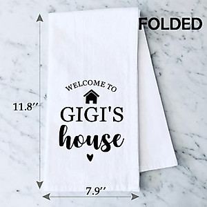 PXTIDY Gigi Gift Grandma Kitchen Towel Welcome to Gigi’s House Grandma Housewarming Gift (Welcome to Gigi's House)