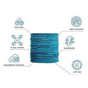 Turtle Fur Stria Totally Tubular Upper Half Headband, Multifunctional UPF 50+, Extra Wide Sweat Wicking Hairband, Oasis