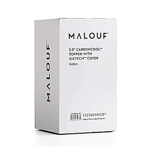 Malouf CARBONCOOL LT + OMNIPHASE Active Night Long—Phase Change Material Advanced Cooling Mattress Topper, Queen, White