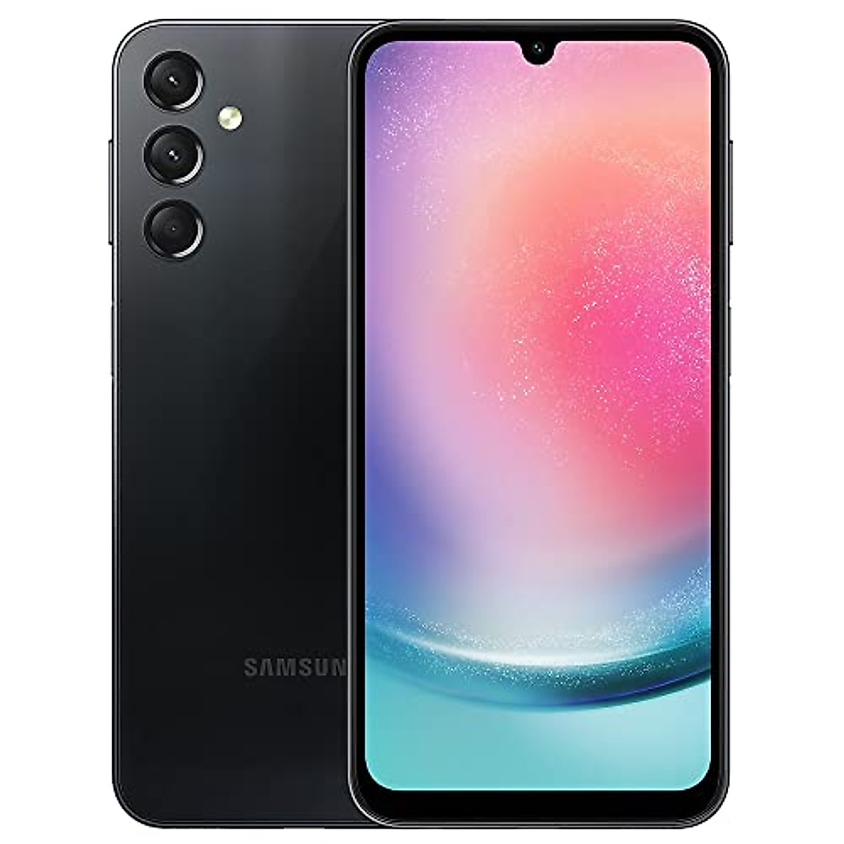 SAMSUNG Galaxy A24 Dual SIM (128GB, 4GB) 6.5" 90Hz AMOLED, Octa-Core (6nm), 50MP Triple Camera, 4G Volte (GSM Unlocked for T-Mobile, Metro, Global) International Model A245M/DSN (w/ 256GB SD, Black)