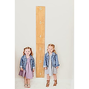 Growth Chart for Kids | Real Wood Height Chart for Kids | Natural Wood Height Measurement for Kids | Minimalist Growth Chart for Wall | Kids Height Wall Chart | Easy to Hang Kids Growth Chart