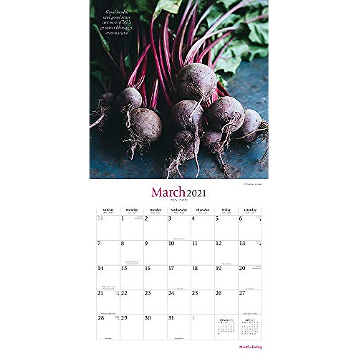 Mindful Eating 2021 Calendar