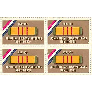 Honoring Vietnam Veterans Set of 4 x 15 Cent US Postage Stamps NEW Scot 1802