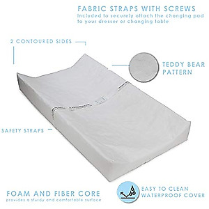 Delta Children Contoured Changing Pad, White (Pack of 2)