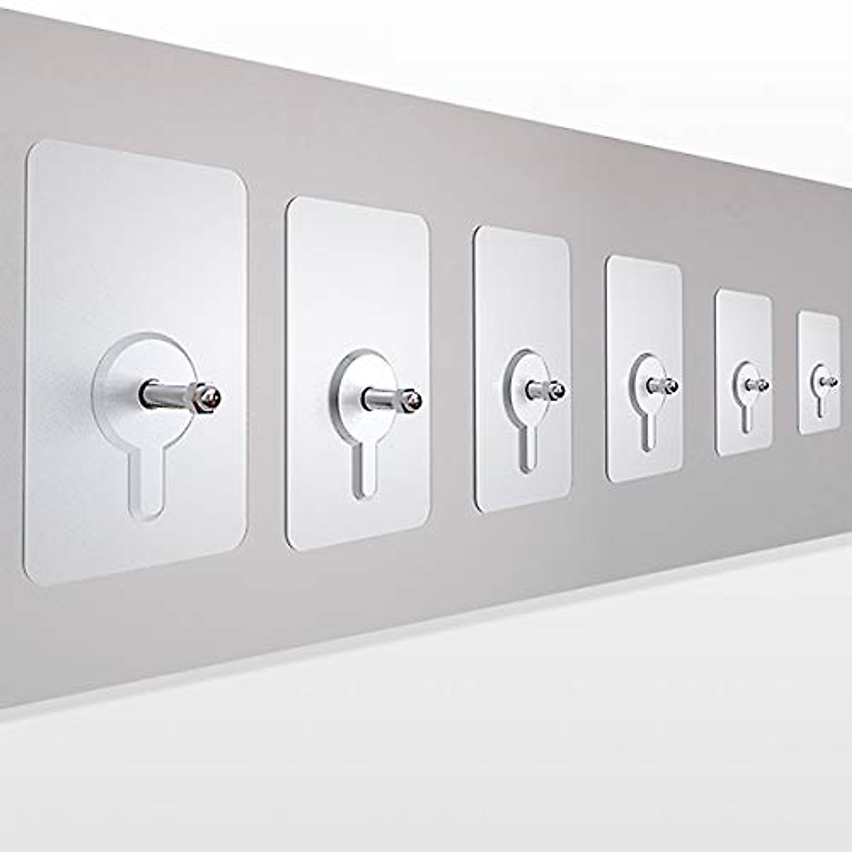 CH & ME Adhesive Wall Screws Hanging Nails - 14mm 20/Pack Non-Trace No Drilling Transparent Nail_Free Wall Hook |Heavy Duty Waterproof Seamless Screw for Kitchen Bathroom Storage Room Tile Wall