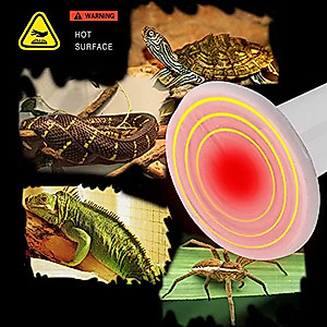OMAYKEY 2 Pack 75W Ceramic Heat Emitter, Reptile Heat Lamp Bulb, Infrared Ceramic Heat Lamp for Reptiles, Amphibians, Chicken Brooder Coop Lizard Turtle Snake Aquarium, No Light No Harm, ETL Listed