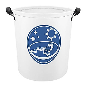 Flat Earth Large Laundry Basket Hamper Bag Washing with Handles for College Dorm Portable
