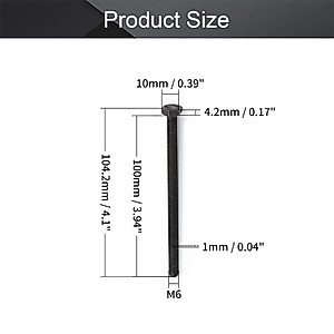 MroMax 20Pcs M6 x 100mm Hex Head Screw Bolt, Carbon Steel Grade 8.8, Black Oxide Finish, Full Thread, Hexagon Head Bolts for Furniture Repair
