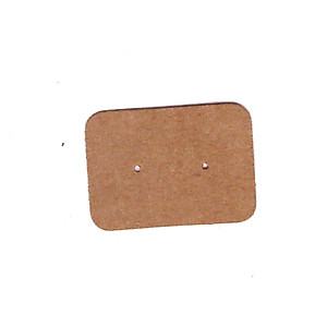 TIAMALL 300 PCS Earring Display Cards Kraft Paper Earrings Tags Ear Stud Earring Card (Brown)