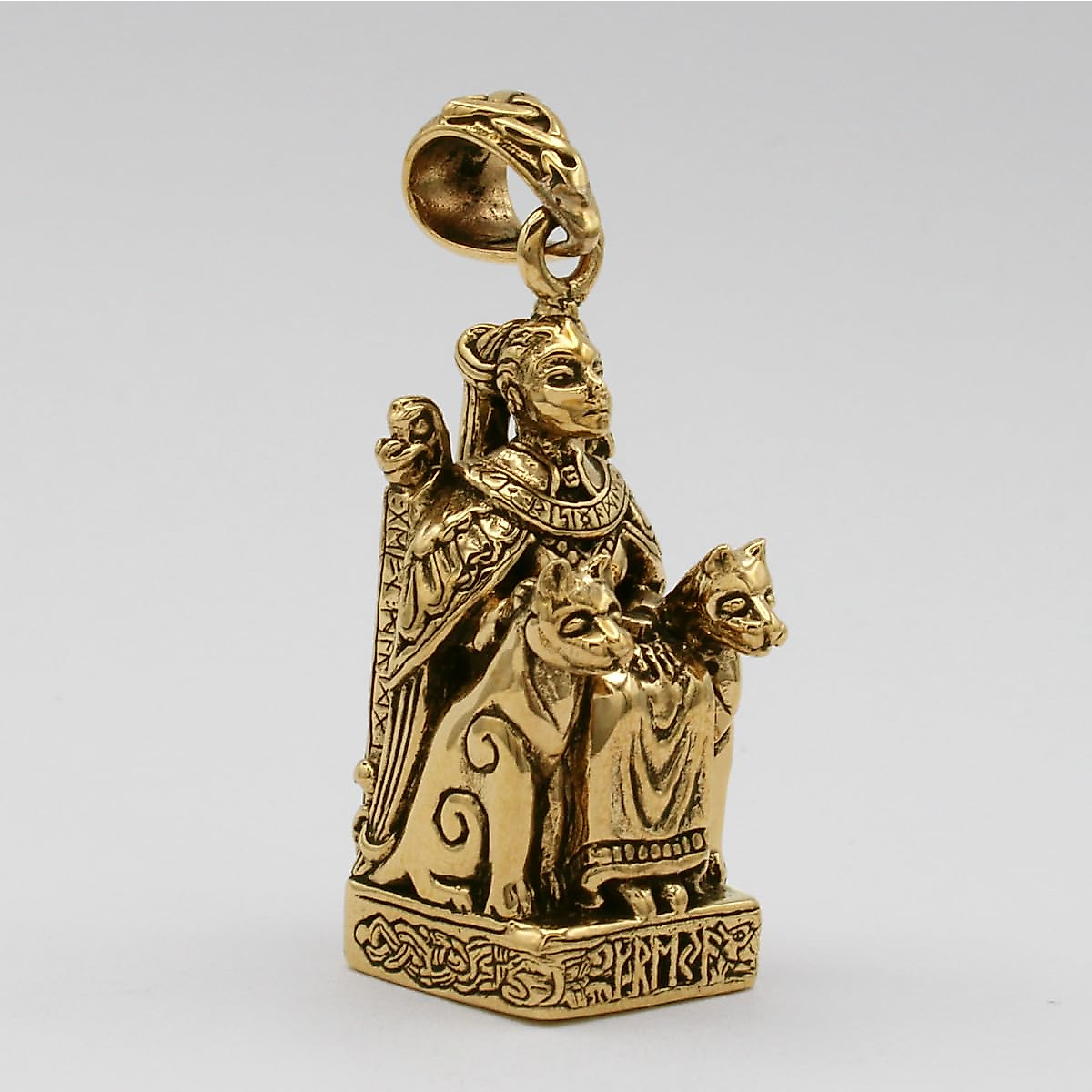 Dryad Design Freya Pendant Norse Goddess of Love Freyja Jewelry for Women - Solid Bronze