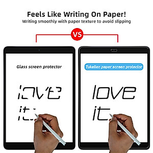 Tukellen Like Paper Screen Protector for iPad pro 12.9 Inch(2015/2017 Model, 1st/2nd Gen),Drawing Writing Like Paper, Anti Glare Scratch Resistant Matte PET Film,Compatible with apple pencil (2 Pack)