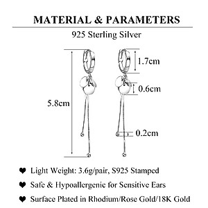 SLUYNZ 925 Sterling Silver Disc Dangle Earrings Hoop for Women Coin Hoop Earrings Tassel (A-Silver)