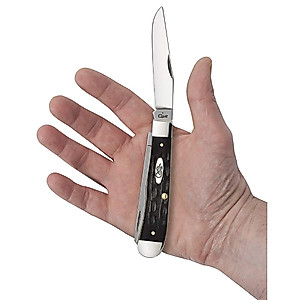 Case WR XX Pocket Knife Jigged Buffalo Horn Trapper Item #65010 - (Bh254 SS) - Length Closed: 4 1/8 Inches