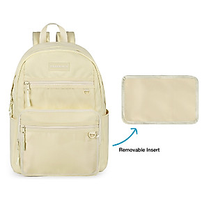 STEAMEDBUN Aesthetic Backpack for Teen Girls, Kawaii Backpack for School, Cute Ita Backpack with Insert(beign)