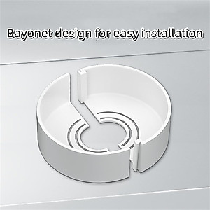 cuttable Wall Split Flange, Split ABS Lightweight Escutcheon Cover Plate,Chrome,for 21/26/33mm(0.8/1.0/1.2in) Copper, PEX Pipe (Tall 10mm Black)