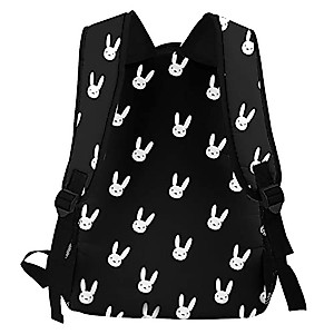 Woodyotime Bad Rabbit Bunny Laptop Backpack Student School Bag College Bookbag Office Outdoor Daypack