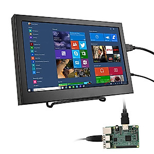 Portable 11.6 Inch Monitor 16:9 IPS Display 1920x1080 Full HD, 170° Widescreen Gaming Monitor with HDMI, VGA, Dual Builtin Speakers, 3.5mm o Port, for Raspberry PS3 PS4 Windows etc.(11.6inch)