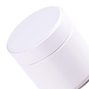 Tianhui Airtight Round Tins for Matcha Powder Tea Coffee Beans Modern Style Mini Portable Small Storage (Ivory, 3*Small (73x73mm))