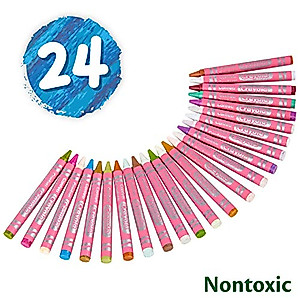 Crayola Confetti Crayons, Multi Color Crayons, Kids Coloring Supplies, 24 Count (Pack of 1)