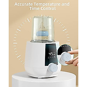 Tizwis Baby Bottle Warmer for Breastmilk or Formula, Fast Baby Milk Warmer with Timer, Smart Temperature Control, Multifunctional Bottle Warmers with Defrost, Thaw, Keep, Heat Baby Food Jars Function