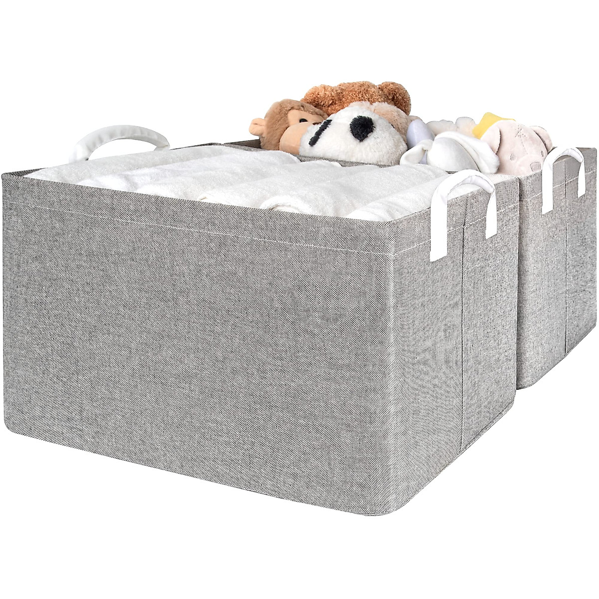 StorageWorks Storage Baskets for Shelves, Foldable Storage Bins with handles, Fabric Closet Bins for organization