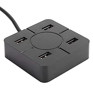 Docking Station, Black USB Hub, Hub, USB3.0 High Speed Transmission for Keyboard U Disk for Mouse Card Reader(Black)