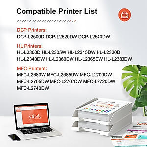 v4ink Compatible DR-630 TN-660 Set Replacement for Brother DR630 Drum TN660 Toner (1D+ 2T Set) for Brother HL-L2300D L2320D L2340DW L2360DW MFC-L2700DW L2720DW L2740DW Tray_Toners_Cartridges_Printer