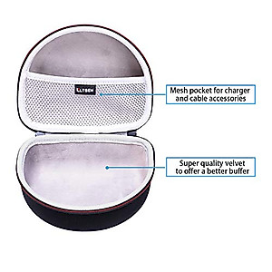 LTGEM Storage Travel Protective Carrying Case for Audio-Technica ATH-M50X/M30x/M20X/M20xBT/M40x/M50xBT2/M60X/M70X/ATH-M50xSTS XLR Professional Studio Monitor Headphones(Black+Grey)