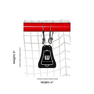 Winnwell Hockey Metal Bell Targets - 2 Pack 4"x5" Metal Bells -Hockey Net Shooting Targets, Equipment to Help Improve Shot Accuracy for Kids, Teens, Adult Players While Training & Practicing