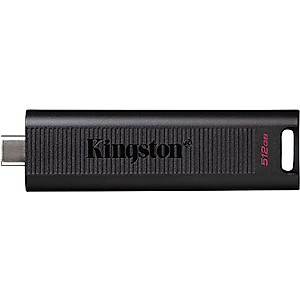Kingston Flash Drive DataTraveler Max 512GB USB 3.2 High Speed 1000MB/s USB Type-C for Computer (DTMAX/512GB) Bundle with 1 Everything But Stromboli Lanyard