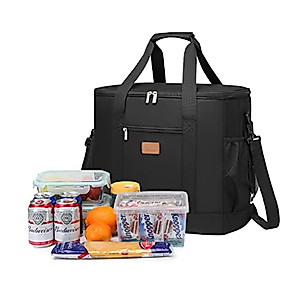 MOYAQI Large Soft Sided Picnic Cooler Bag 40L Insulated Leak Proof for 60 Cans of Beverage or Beer Storage, Collapsible Cooler Lunch Bag for Camping, Lunch, Beach, Picnic, Road Trips, Shopping, Travel