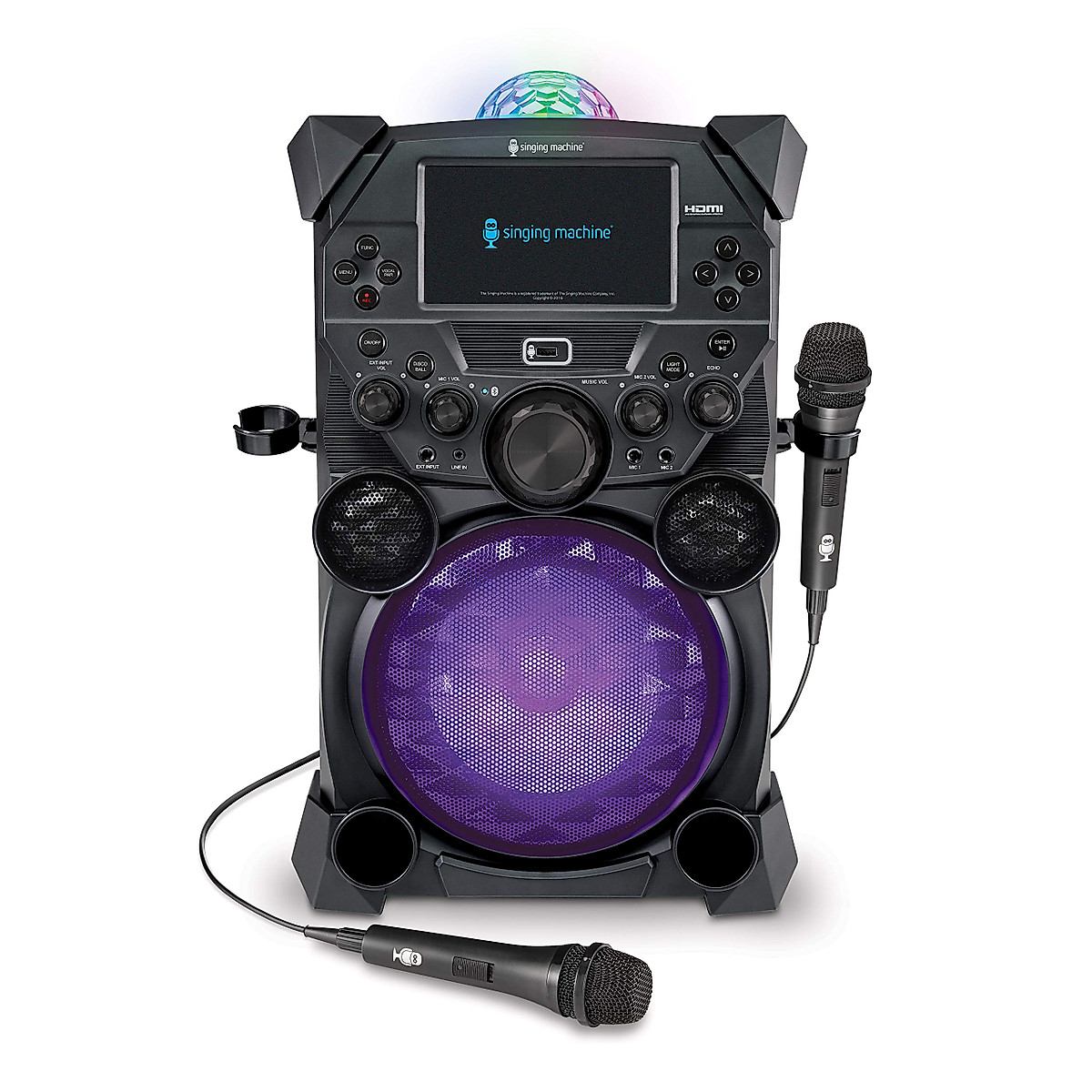 Singing Machine Festival SDL9050 with LCD Monitor, Rechargeable Battery and Bluetooth Streaming