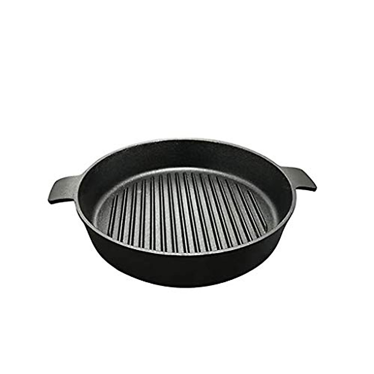 SDGH Thick Striped Cast Iron Frying Pans， Steak Grill Frying Pans Uncoated Non-Stick Grill Plate Cooking Roasting Pot