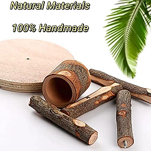 XLpeixin Bird Playground Parrot Playstand Birds Play Stand Wood Exercise Perch Gym Stand Hanging Swing Toys for Small Medium Parakeets Canaries Cockatiels Lovebirds and More…