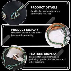Vintage Snake Necklace Single Layered Turquoise Choker Necklaces Pendant Chain Necklace Summer Beach Accessories Party Favor Gifts 42x1.7cm
