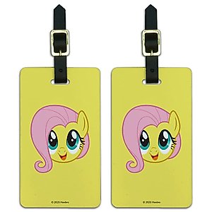 My Little Pony Fluttershy Face Luggage ID Tags Carry-On Cards - Set of 2