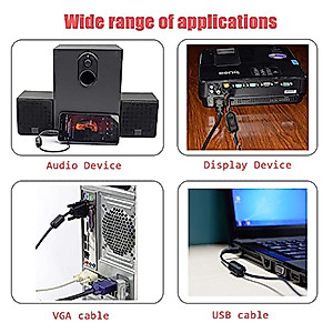 Pack of 10pcs 13MM Diameter Snap on Ferrite Ring Core Bead Choke Ring Cord RFI EMI Noise Suppressor Cable Clip