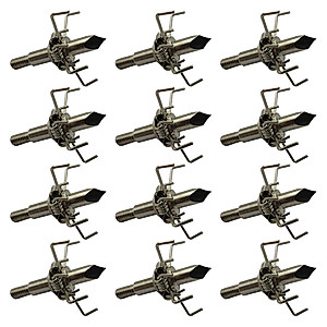 e5e10 12PK Archery Judo Broadheads Points Tips 100Grain Paw Point Arrowheads for Hunting Small Animals (Sharphead)