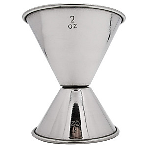 Hudson & Lane Stainless Steel Cocktail Barware Double Measuring Jigger 1 oz x 2 oz