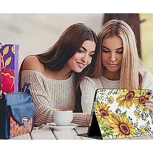 Case for iPad Mini 6 2021 8.3 Inch, Multi-Angle Smart Stand Cover Auto Sleep/Wake for iPad Mini 6th Generation 8.3 Inch，Watercolor Sunflower
