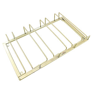 XIAOYU Wine Glass Racks, Stemware Racks, Wine Glass Rack Hanger, Stainless Steel Bar Home Cup Glass Holder, Under Cabinet Wine Glass Stemware Rack Holder, 4 Rows, Gold