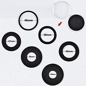 96 Pieces 46mm Coin Capsules, with Foam Gasket and Plastic Storage Organizer Box, 6 Sizes (20/25/27/30/38/46mm) Coins Collector Case Holder for Coin Collection Supplies(Black)