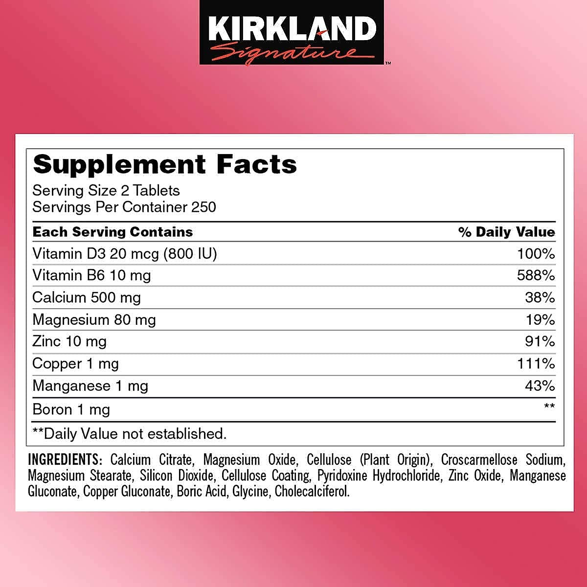 Kirkland Signature – Calcium Citrate, Magnesium and Zinc 500 Tablets + Vitamin E 400IU, 500 Softgels (Bundle of 2 Units Total)